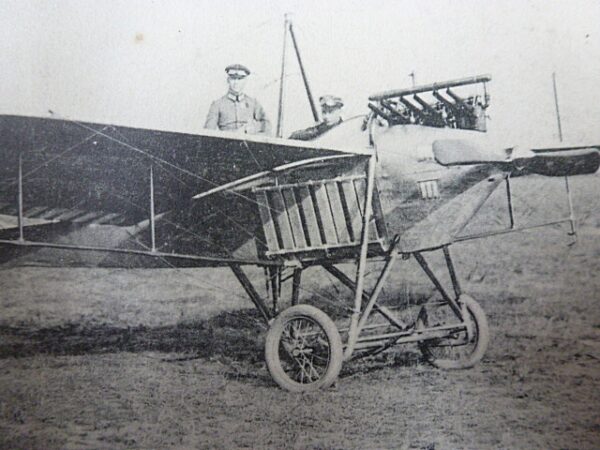 AK,Door piloot geschreven kaart ,Duits vliegtuig Gotha-Taube ...