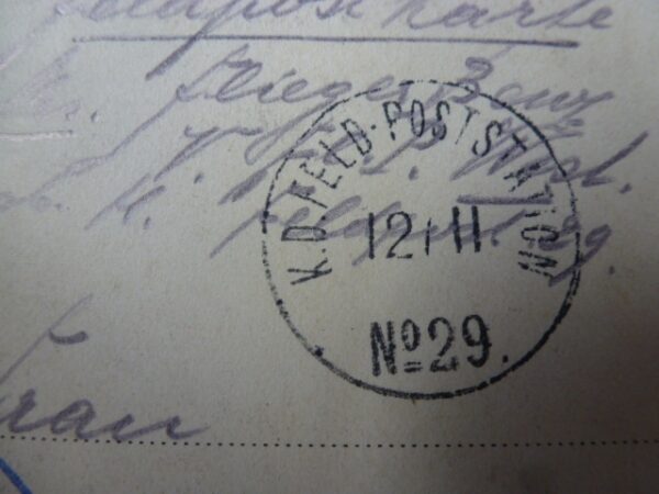 AK,Door piloot geschreven kaart ,Duits vliegtuig Gotha-Taube ...