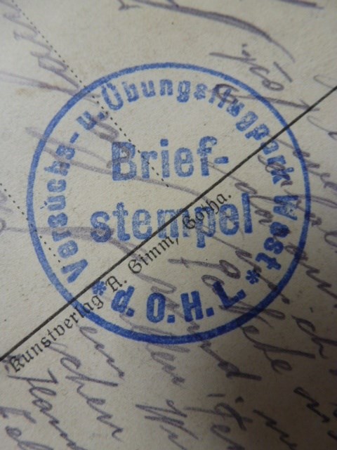 AK,Door piloot geschreven kaart ,Duits vliegtuig Gotha-Taube ...